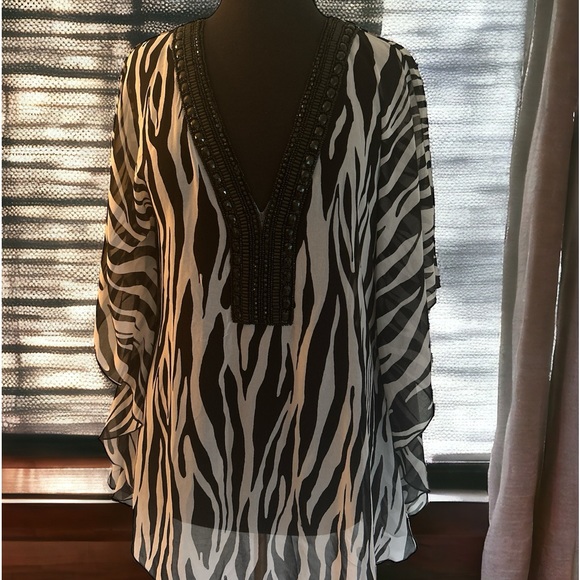 Kenneth Cole New York | Tops | Kenneth Cole Zebra Print | Poshmark